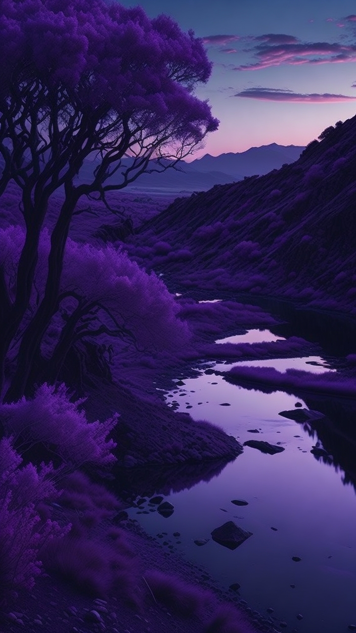 Fondo de pantalla Aesthetic morado DESCARGA GRATIS celular
